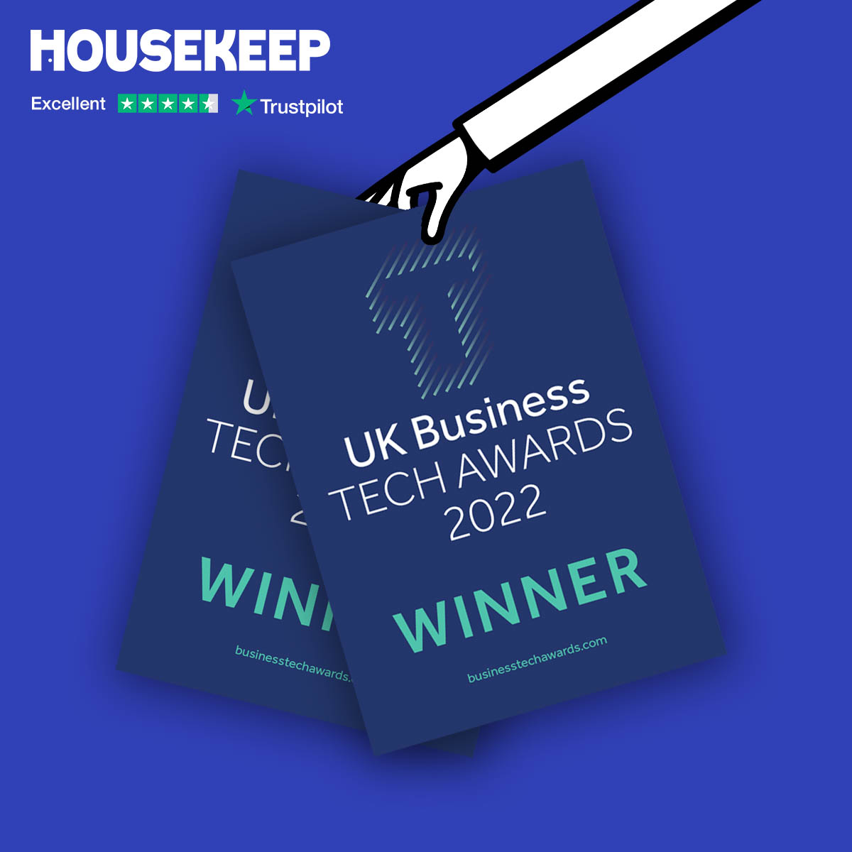 Housekeep & Avin Rabheru MBE win at the UK Business Tech Awards 2022